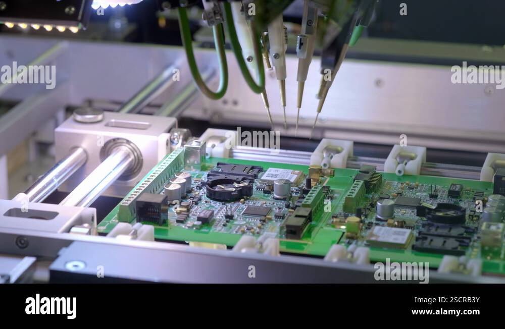 Electronic circuit board production. Automated Circut Board machine ...