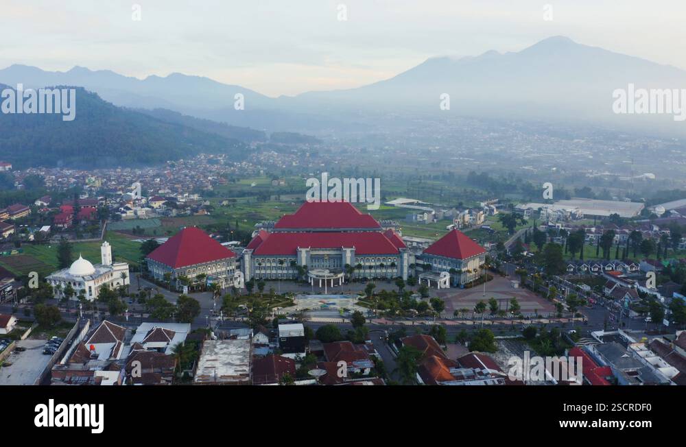 Beautiful aerial landscape of Batu town hall Stock Video Footage - Alamy