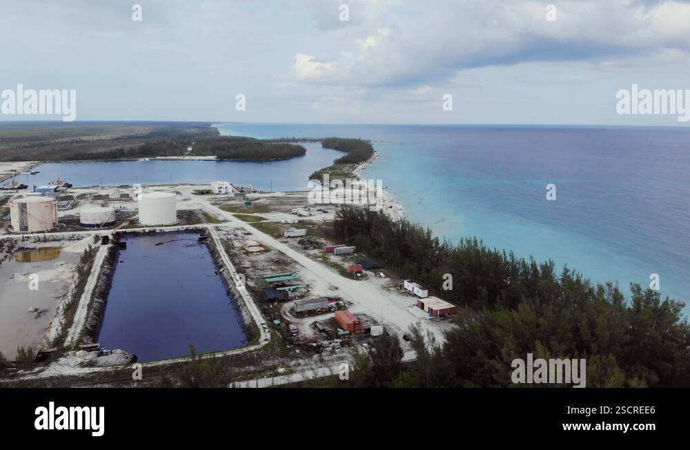 Major Oil Storage Facility, East End, Grand Bahama, Bahamas Stock Video ...