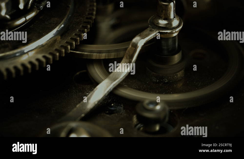 mechanism with rotating gears and a chain Stock Video Footage - Alamy