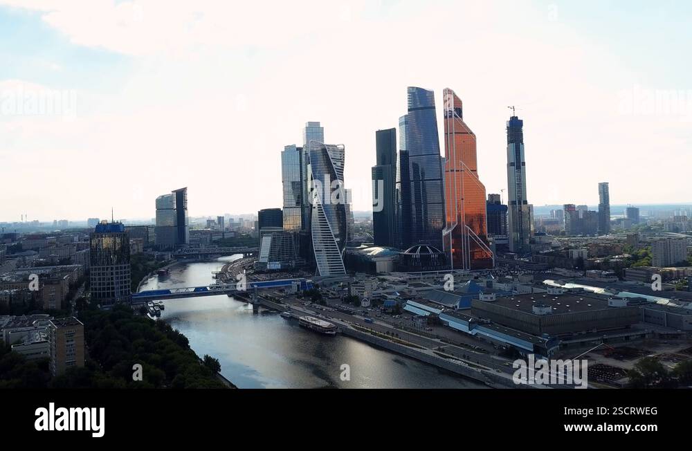 Landscape of skyscrapers International Business Center in Moscow city ...