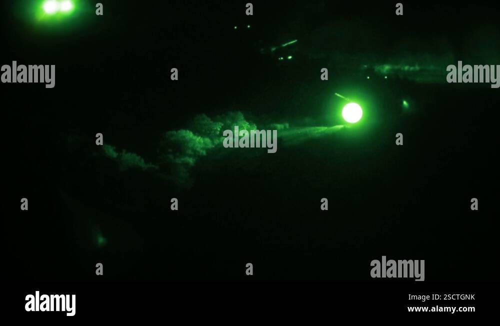 Night vision imagery of battle tanks travelling Stock Video Footage - Alamy