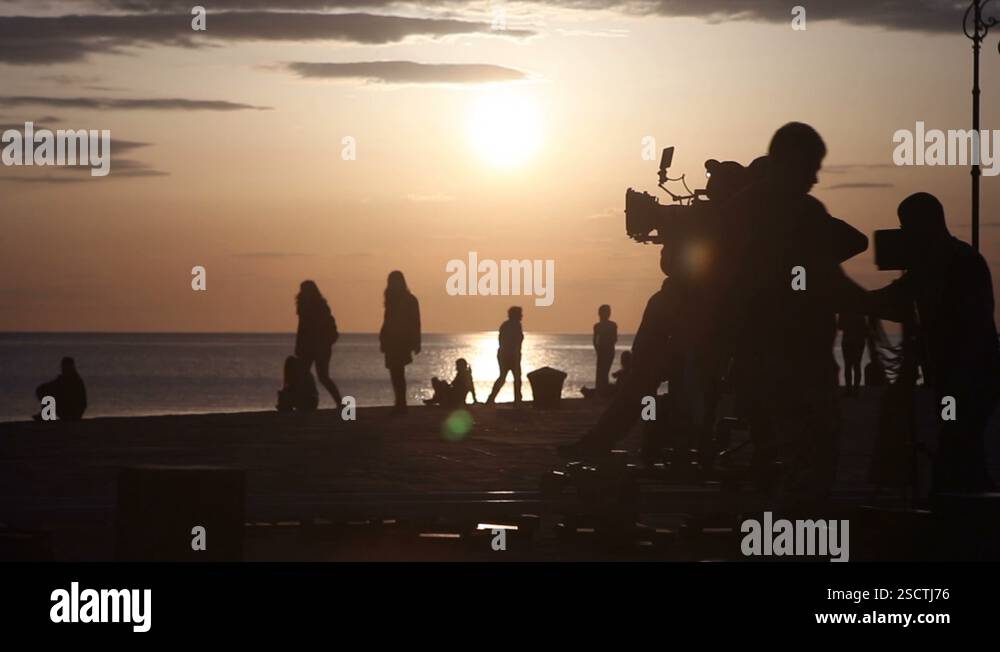 Film crew team filming movie scene Stock Video Footage - Alamy