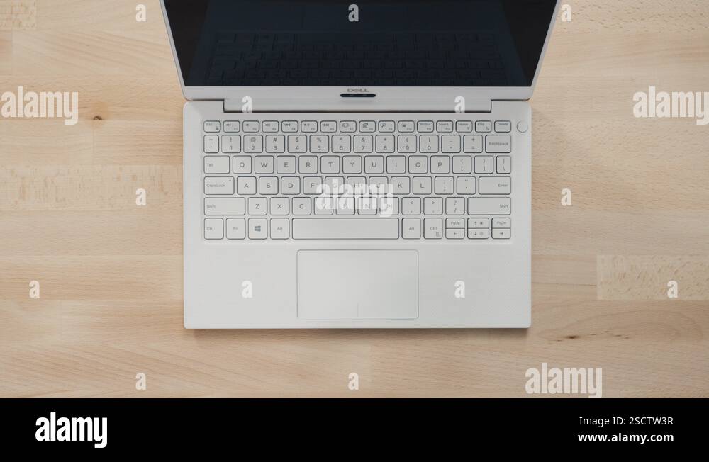White Dell XPS laptop Stock Video Footage - Alamy