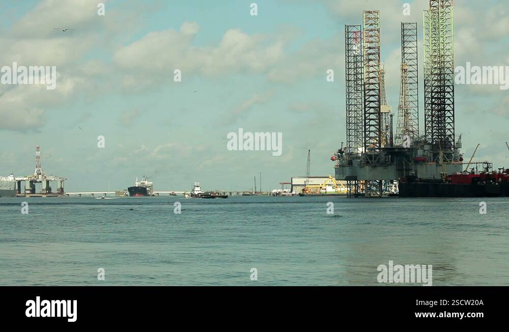 Ship traffic in a channel Stock Video Footage - Alamy