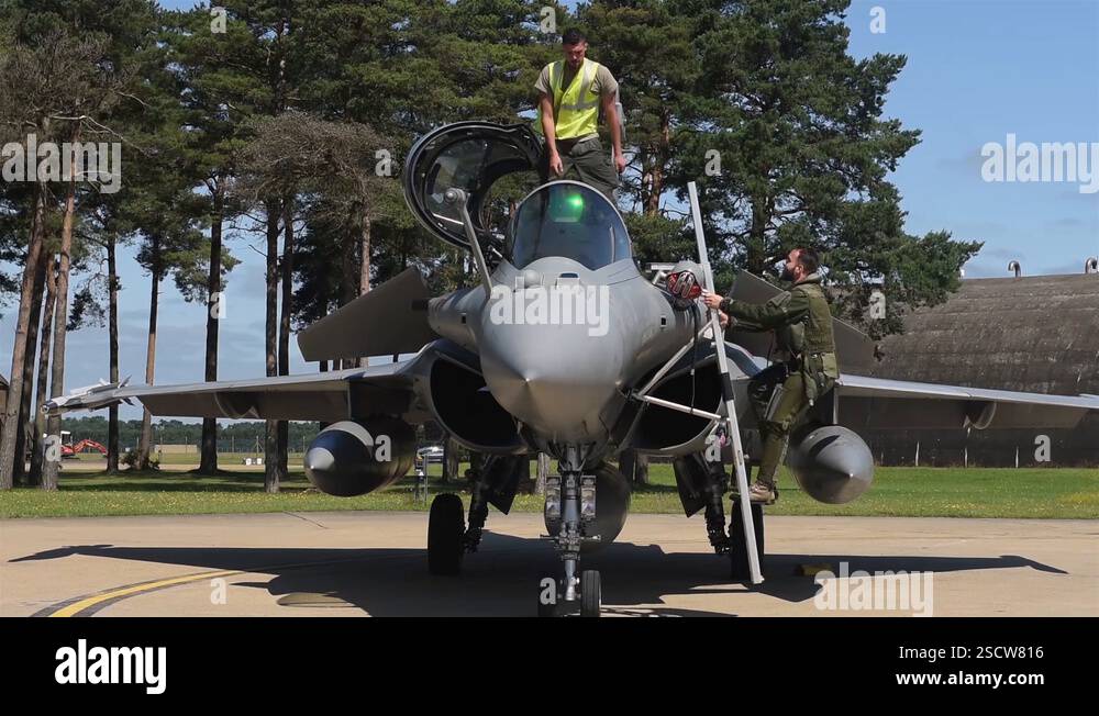 Dassault Rafale pilot climbing cockpit ladder Stock Video Footage - Alamy