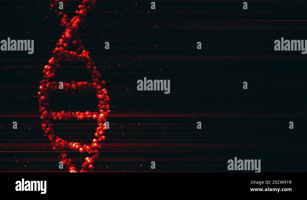 Turning red DNA molecule model, loopable animation Stock Video Footage ...