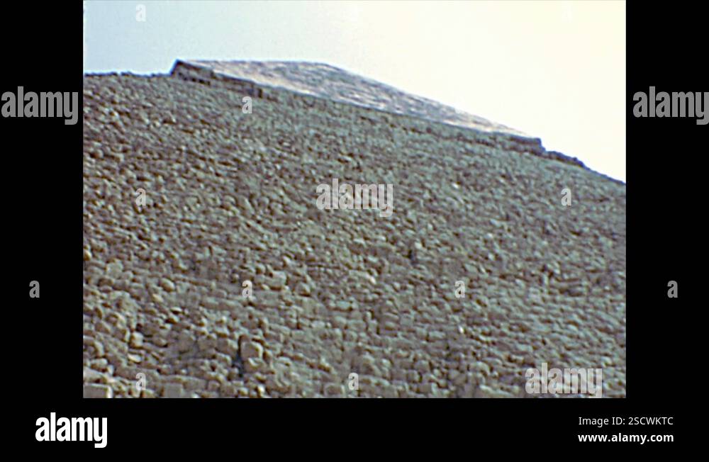 Giza pyramid with Egyptian Bedouin men on camels Stock Video Footage ...