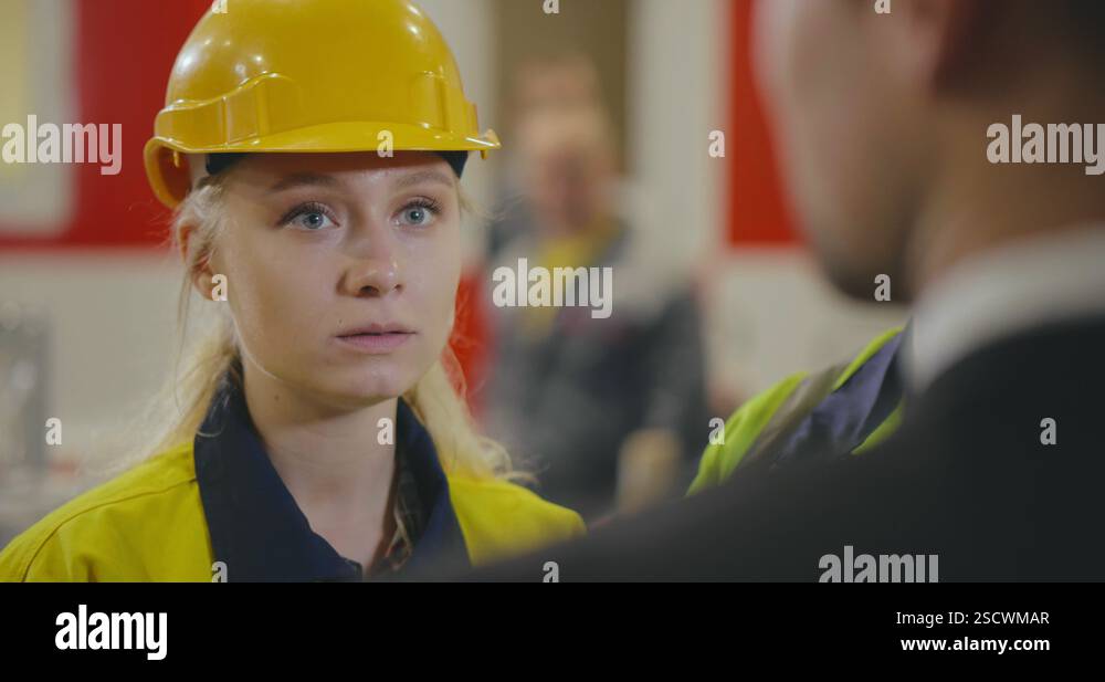 Inspector visiting factory Stock Video Footage - Alamy