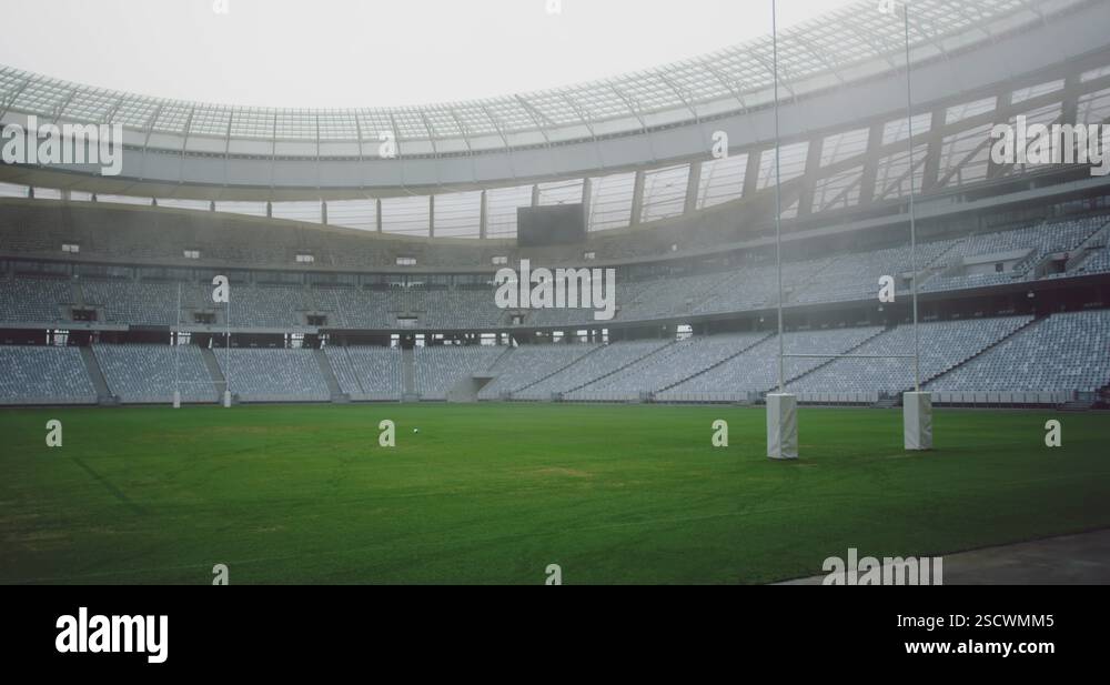 Empty rugby stadium in the morning 4k Stock Video Footage - Alamy