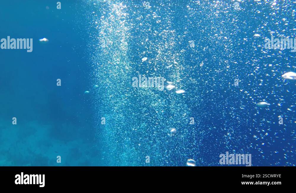 Underwater scene with bubbles Stock Video Footage - Alamy