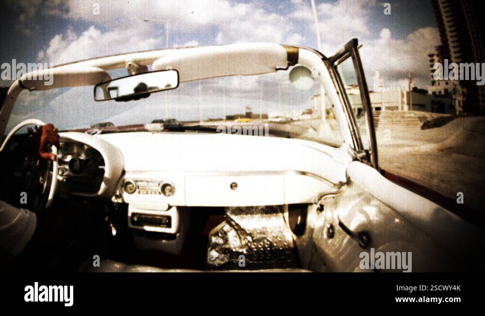 classic car ride havana cuba Stock Video Footage - Alamy
