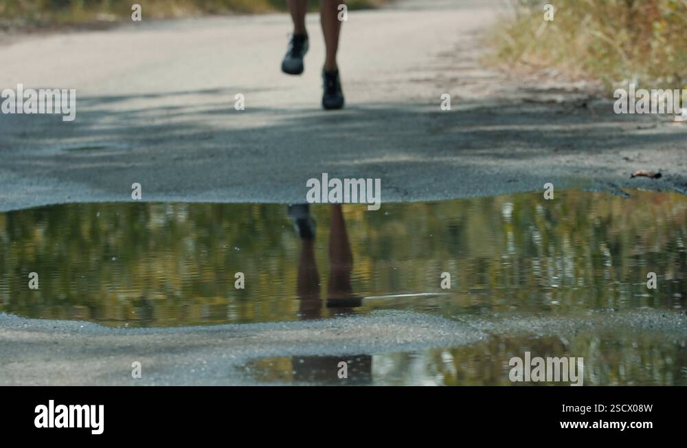 Running Man Close Up Shot.Runner On Paddle.Man Run Slow Motion Stock ...