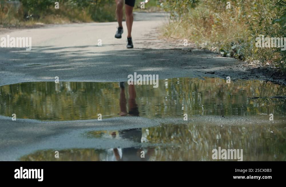 Running Man Close Up Shot.Runner On Paddle.Man Run Slow Motion Stock ...