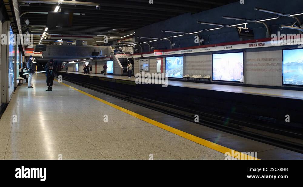 Passengers At The Subway Station. Santiago, Chile. Transportation ...