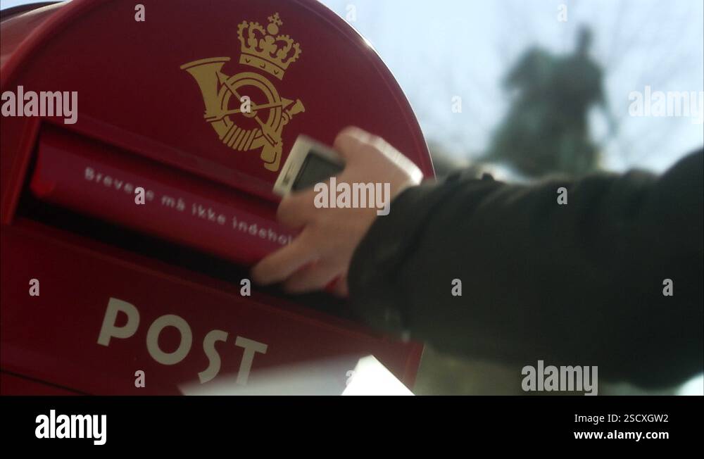 CU Human hand posting letter Stock Video Footage - Alamy