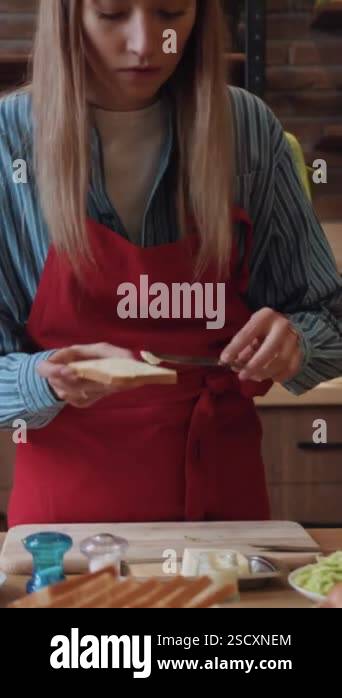 Vertical portrait lady cooking Stock Videos & Footage - HD and 4K Video ...
