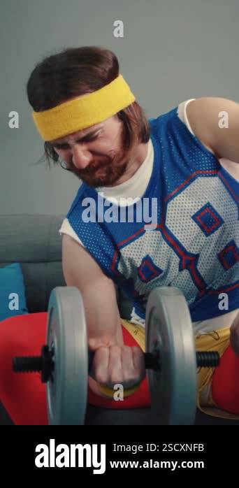 In an engaging video, a fitness enthusiast showcases strength training ...