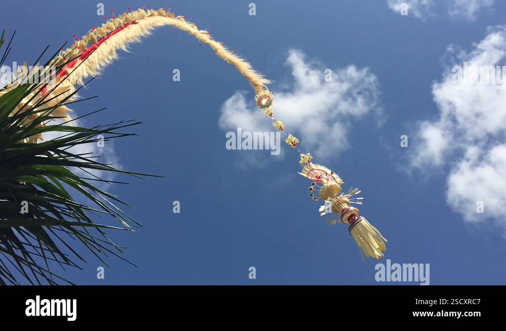 Traditional bali penjor on Stock Videos & Footage - HD and 4K Video ...