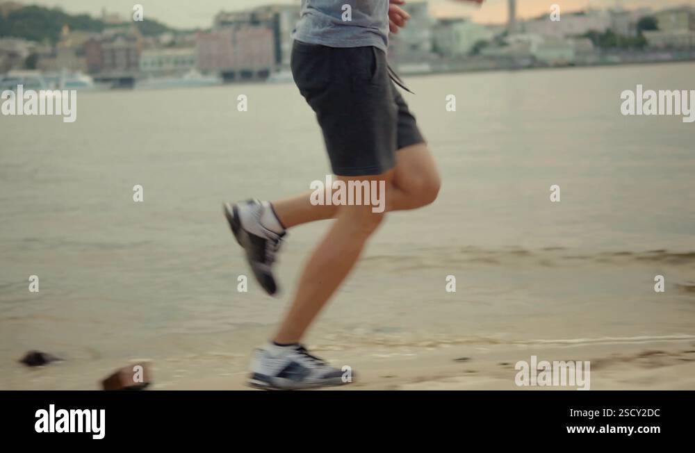 Man Running Slow Motion.Runner Legs Close-Up.Running Slow Motion Stock ...