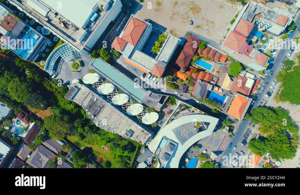 Aerial view of the tourist infrastructure of the city Stock Video ...