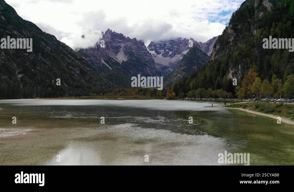 Lake Landro or Lago di Landro Durrensee south Dolomites , Northern ...