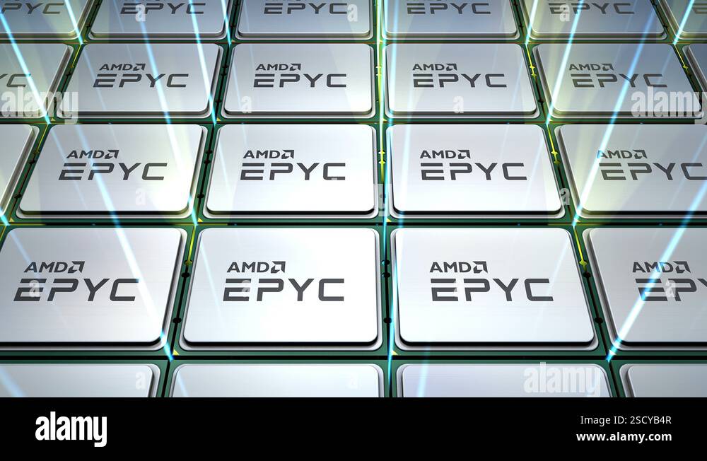 Editorial use only, AMD EPYC server processor Stock Video Footage - Alamy