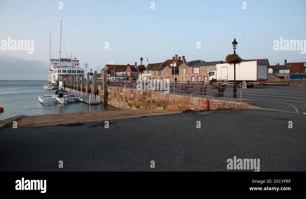 Ferry in the port in England Stock Video Footage - Alamy
