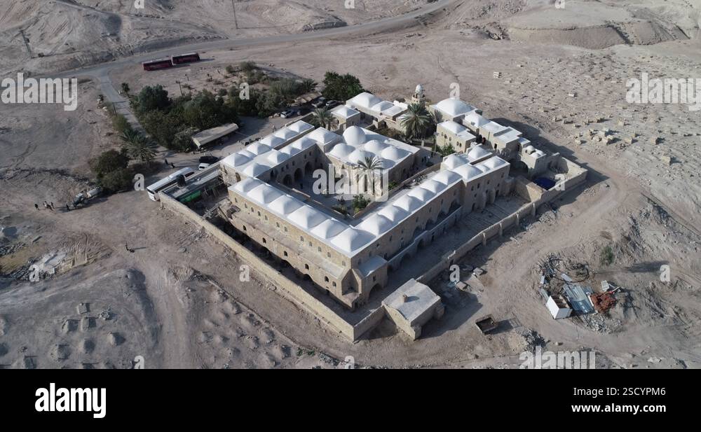 Nabi Musa site and mosque at Judean desert, Israel. Tomb of Prophet ...