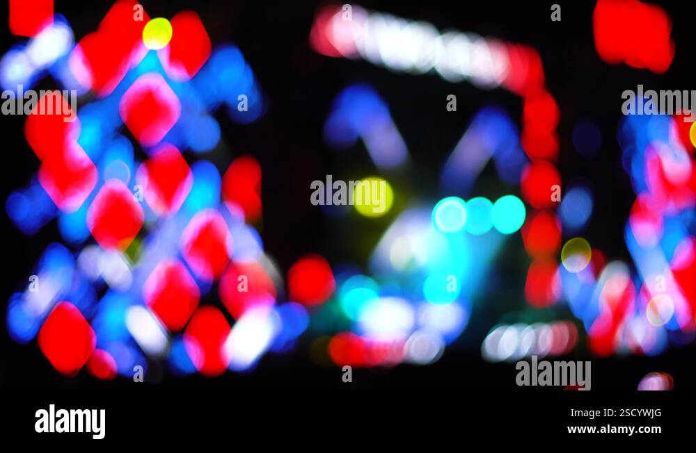 Abstract out of focus stage lights flashing randomly Stock Video ...