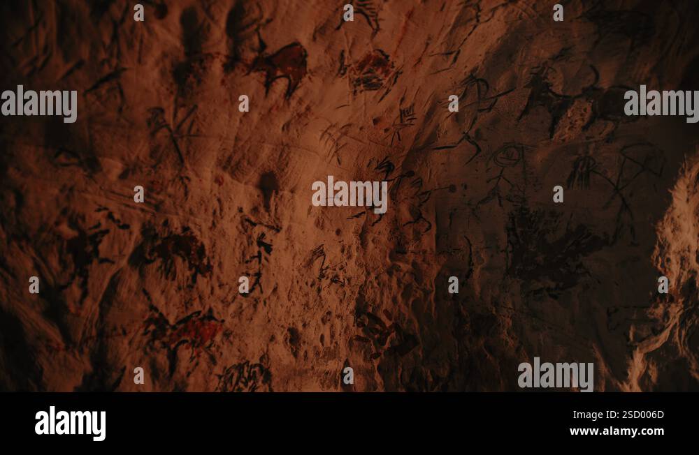 Primitive Prehistoric Neanderthal Drawings of Animals and Abstracts ...