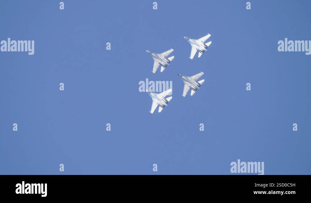 Aerobatic teams "Falcons Of Russia" on planes Su-30 of the ...