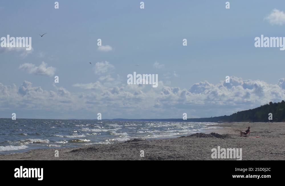 Wavy day on the Baltic coast Stock Video Footage - Alamy