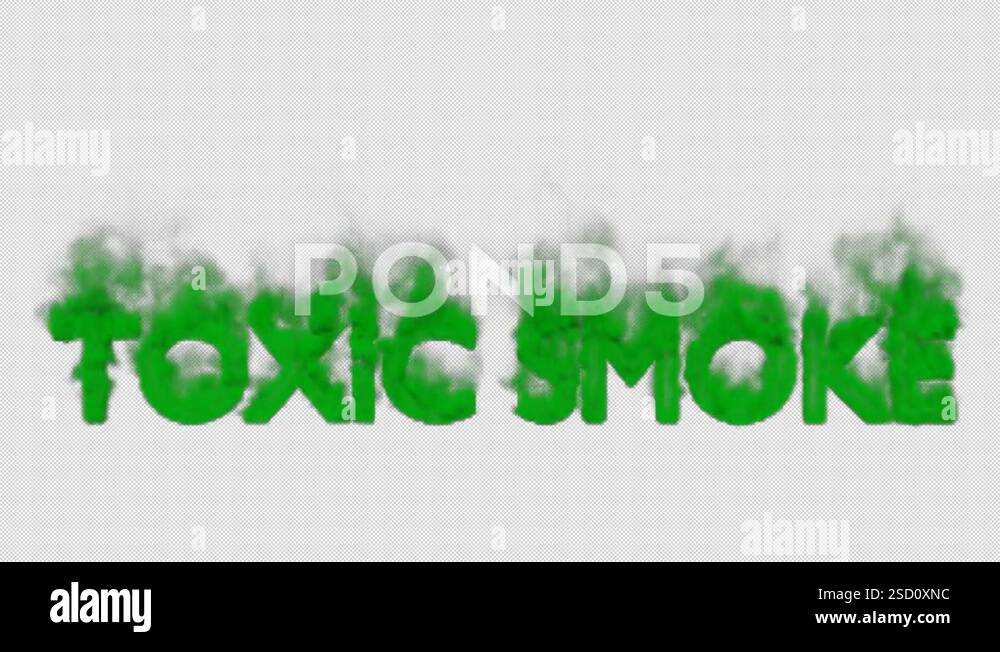 Animated green gas text Toxic Smoke - all caps Stock Video Footage - Alamy