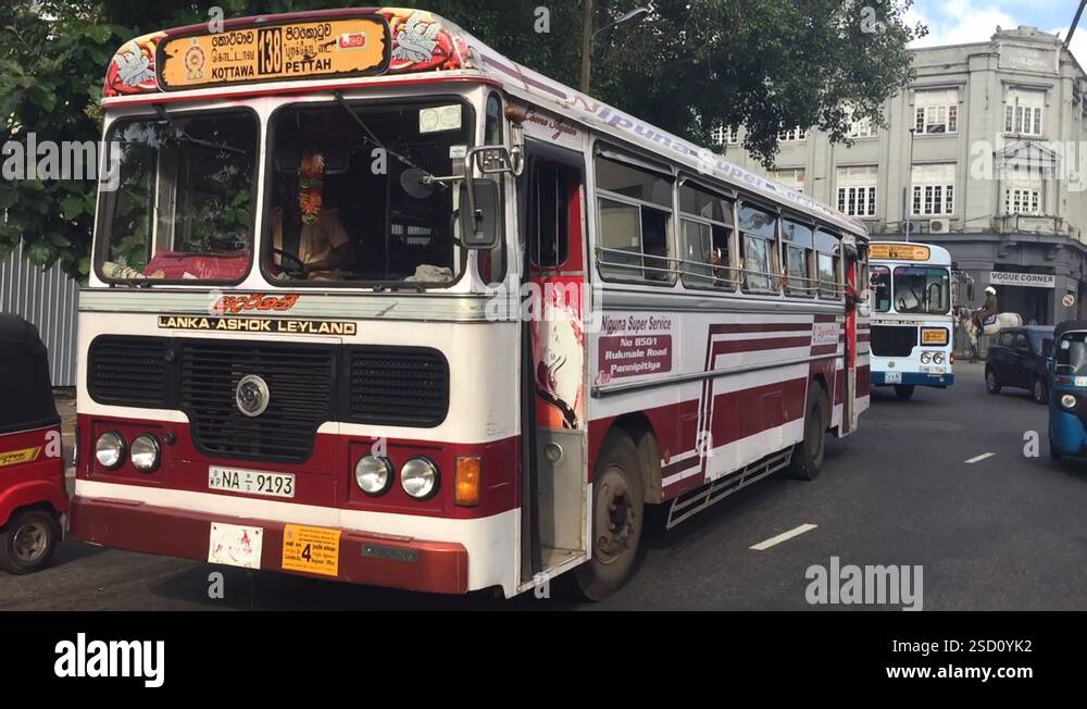 4K Sri Lanka Bus & Busy Road In Capital (Colombo, Sri Lanka Stock Video ...