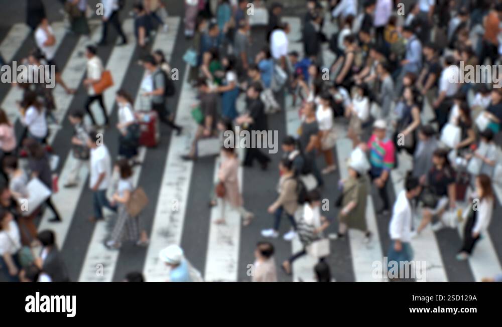 JAPAN : Crowd of people at the street. Shot in busy rush hour. Wide slow motion Stock Video ...