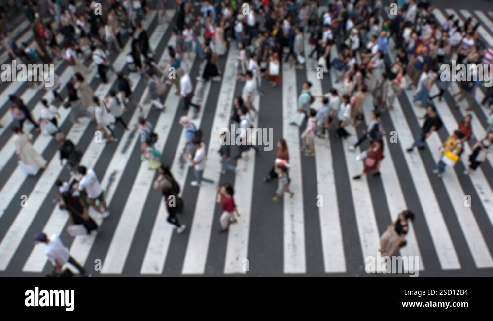 JAPAN : Crowd of people at the street. Shot in busy rush hour. Wide slow motion Stock Video ...