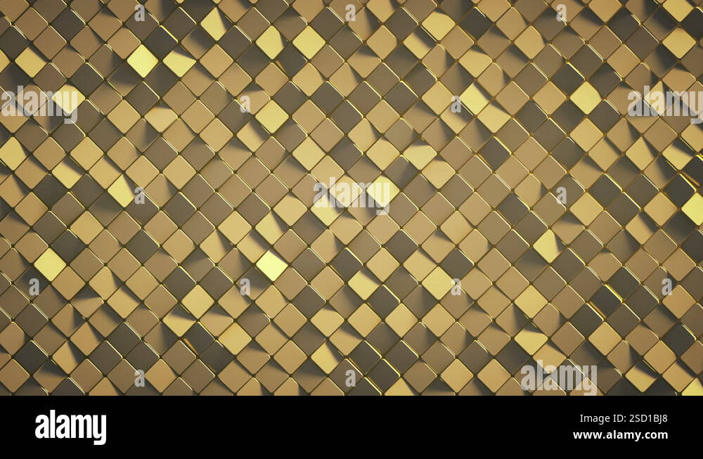 Yellow wall with rhombus shapes 3D render loopable animation 4k UHD ...