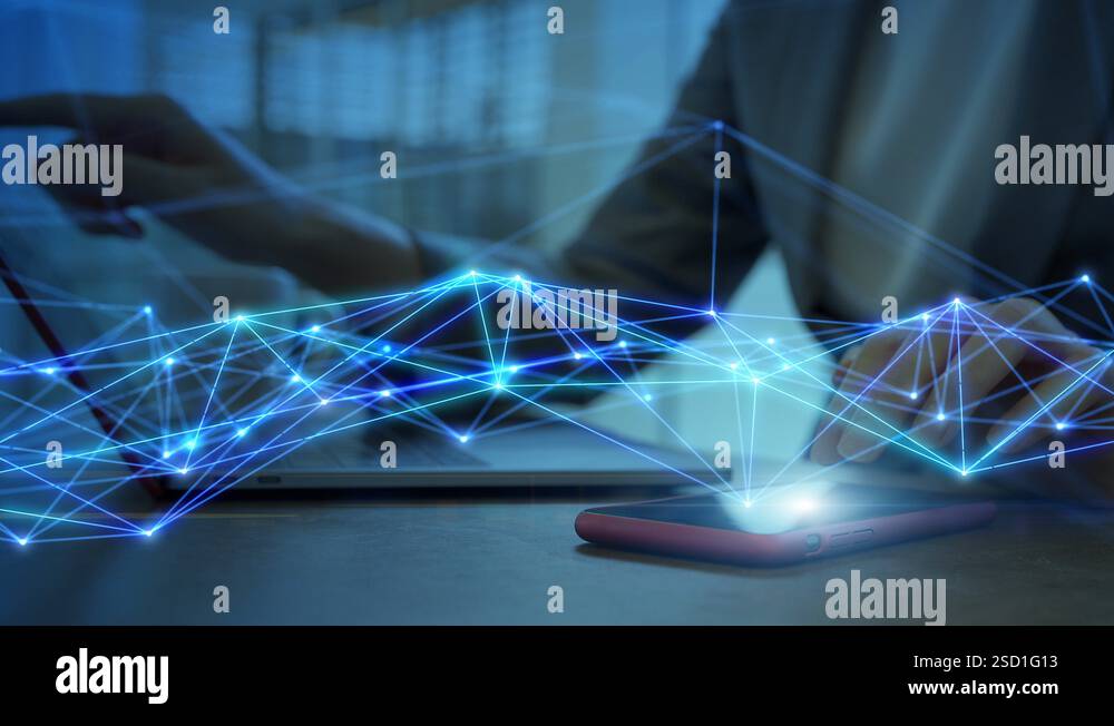 Communication network concept. Wireless communication Stock Video ...