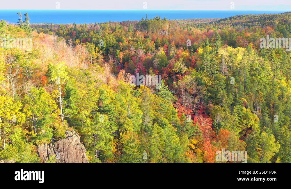 Amazing Autumn Scenery, Forests and Cliffs of Michigan's Upper ...