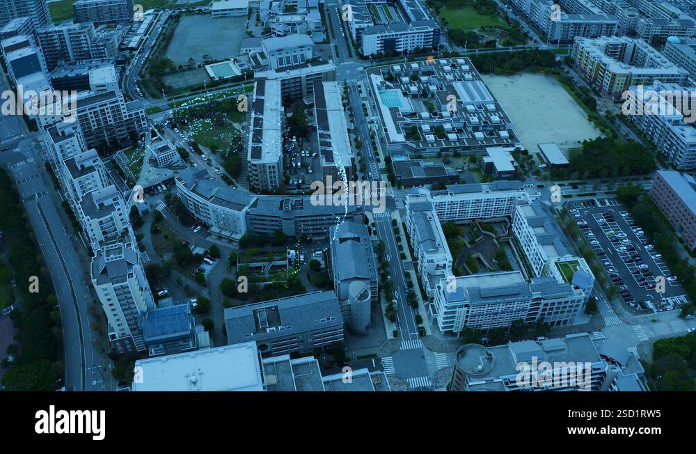 Smart city and communication network concept. IoT (Internet of Things ...