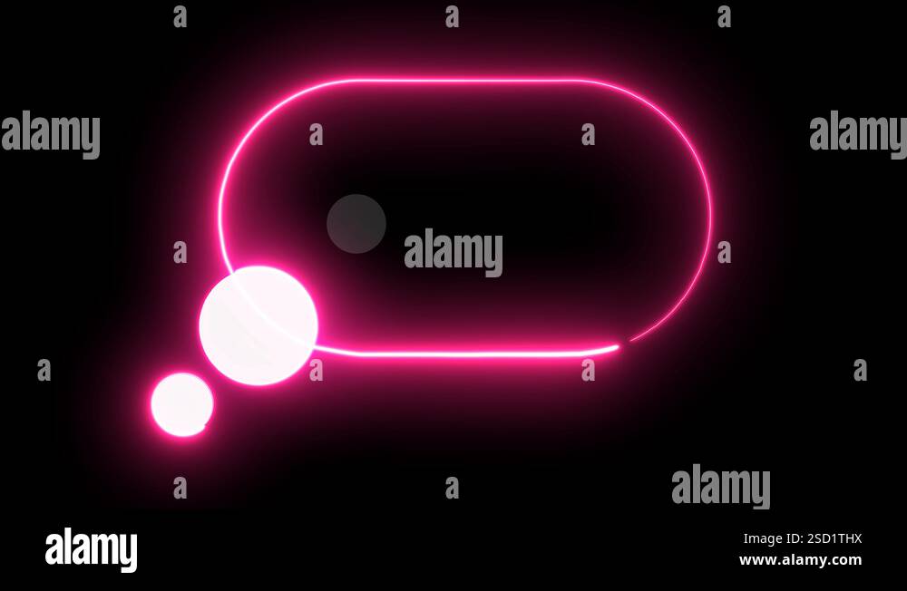Text Bubbles Animation neon lights [ Serial Message Video 1-18 ] Stock ...