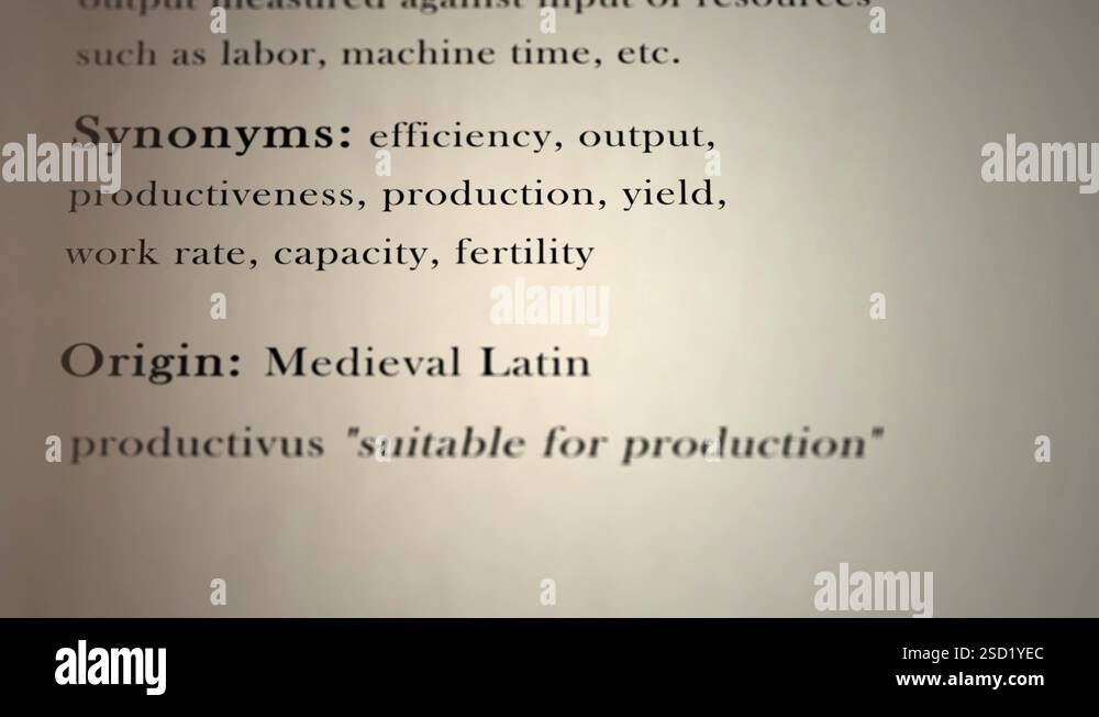 Productivity Definition Stock Video Footage - Alamy