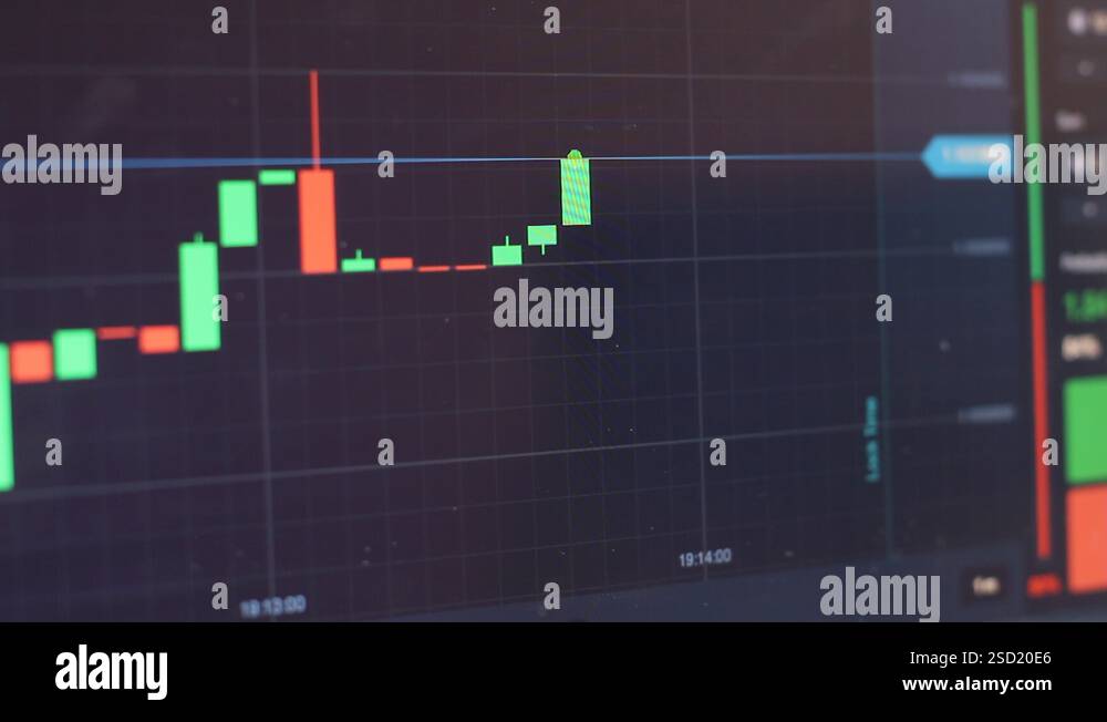 Graph of currency online. Quotes at stock exchange. Stock exchange ...
