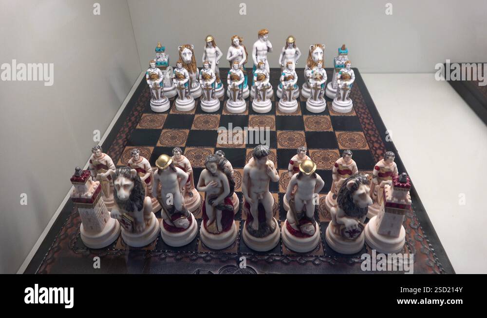 Renaissance chessman collections of chess set Stock Video Footage - Alamy