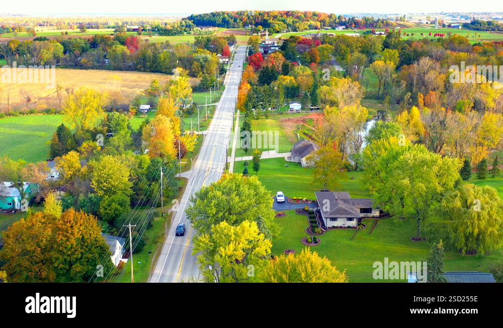 Scenic Small Town Nestled Amid Fertile Valley In Beautiful Rural ...
