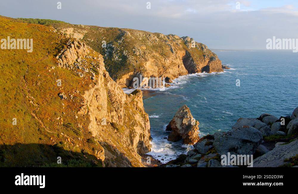 Wonderful place in Portugal - Cabo Da Roca at the Atlantic ocean coast ...