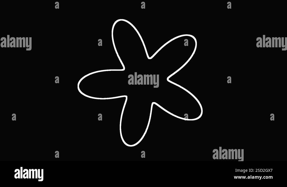 Loop of Soft Childlike 5 Pointed Polygons Morphing and Spinning ...