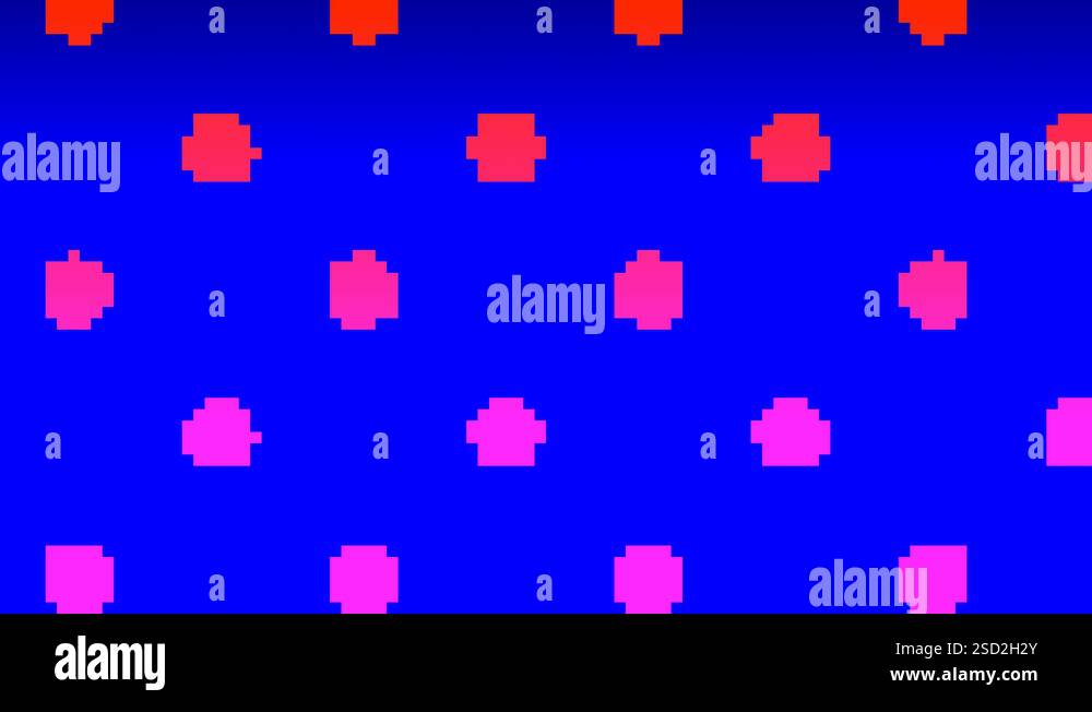 Endless Loop of Posterized Dots Filling Frame in 70s Colors Stock Video ...