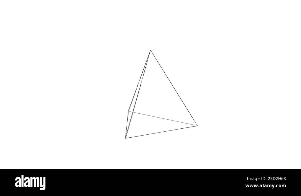 Spinning Single Pixel Width Outline 3d Triangle Mesh Spinner Stock ...